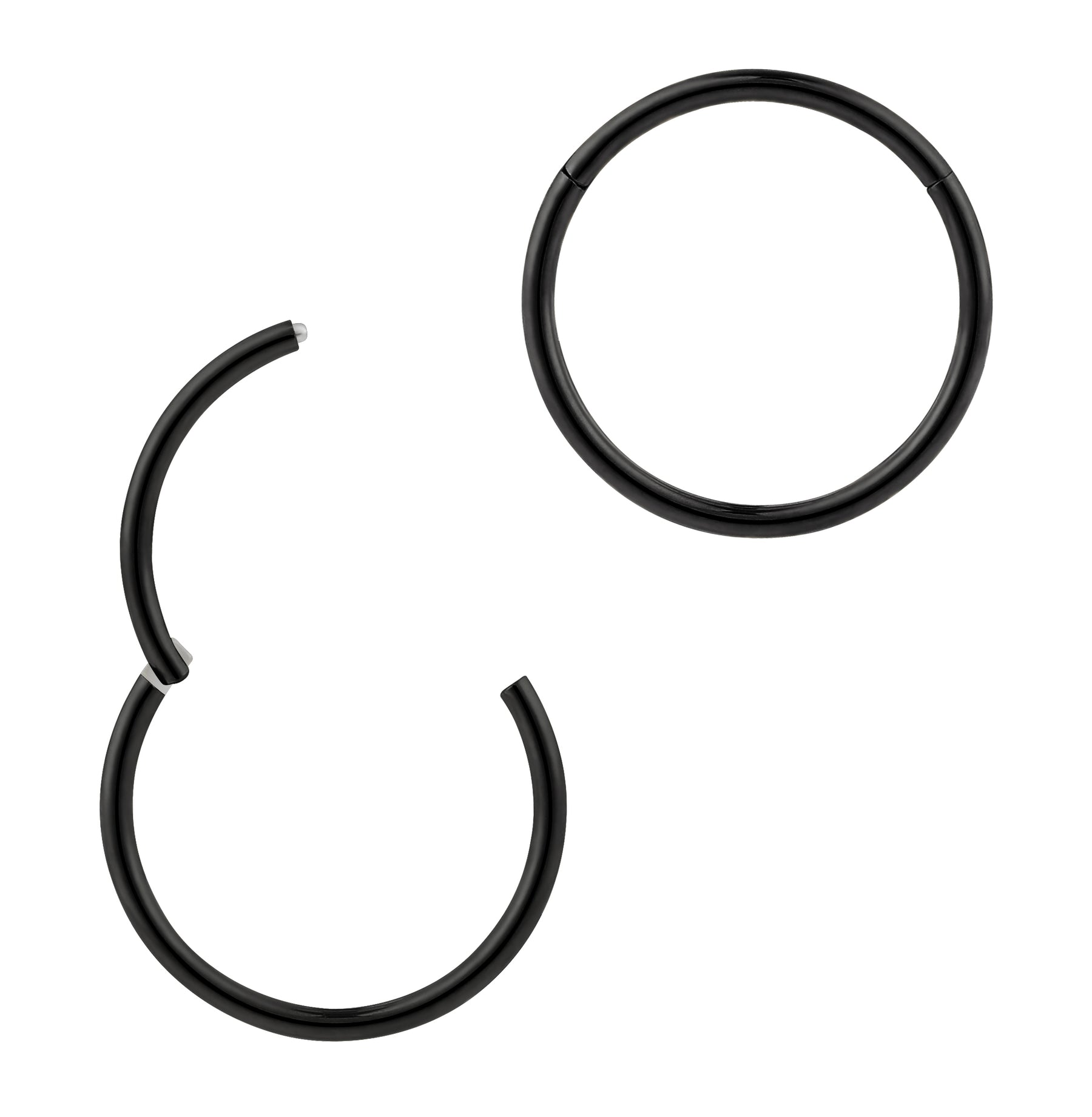 1 Piece 18G Titanium Polished Hinged Hoop Segment Ring Sleeper Earring ...